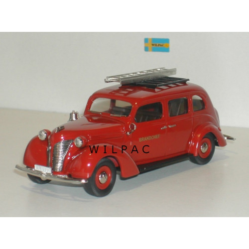 Volvo PV802 1938 Brandchef Zweedse brandweer rood Rob Eddie RE24x 1:43